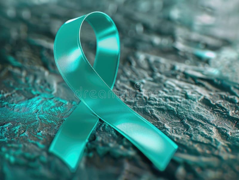 Teal Ribbon on Rock stock image. Image of handling, generated - 371650231