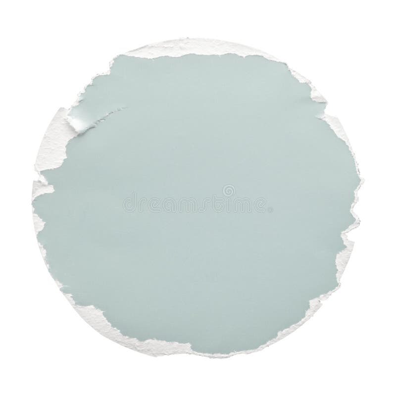 A Teal Round Sheet of Paper with Roughly Torn Edges Stock Photo - Image ...