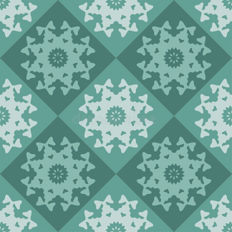 Teal Seamless Repeating Pattern Tile Stock Illustration - Illustration ...