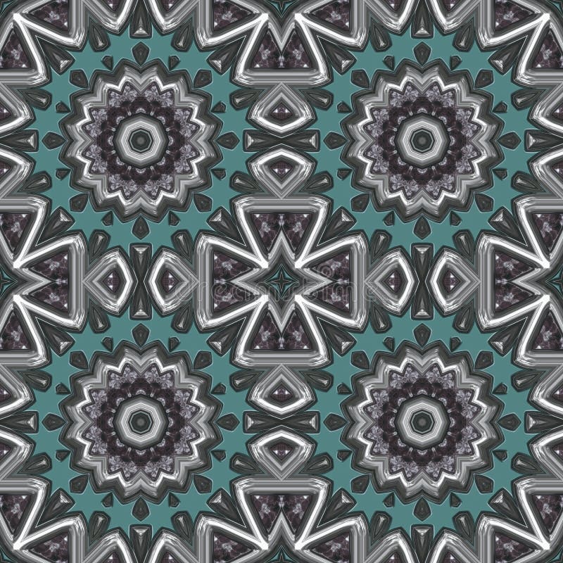 Teal Seamless Repeating Pattern Tile Stock Illustration - Illustration ...