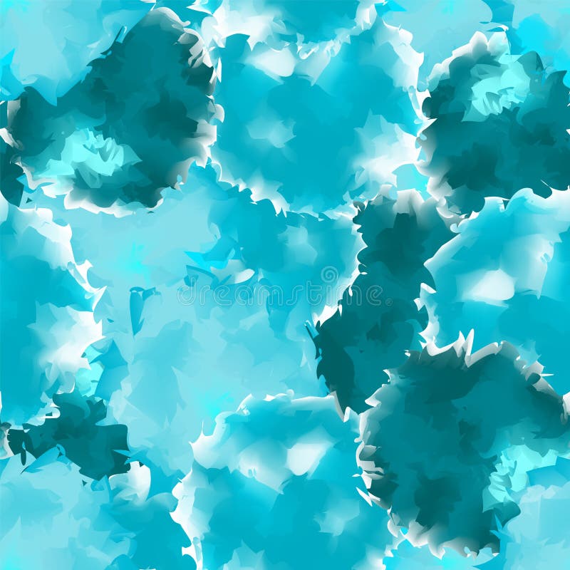Teal Seamless Watercolor Texture Background. Stock Vector ...