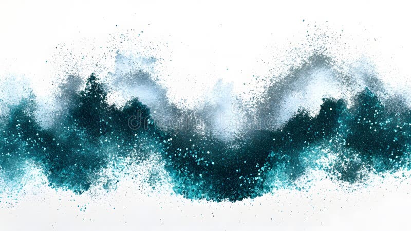 Teal Silver Glitter Explosion Abstract Sparkle Background AI Generated ...