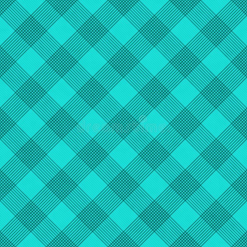 Teal Striped Gingham Tile Pattern Repeat Background Stock Illustration ...