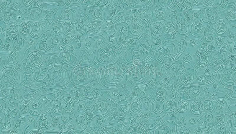 Teal Swirl Pattern Texture with Raised Lines and Elegant Design Stock ...