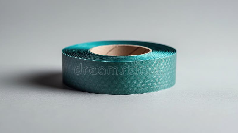 Teal Textured Adhesive Tape Roll on Grey Background Stock Illustration - Illustration of pattern ...