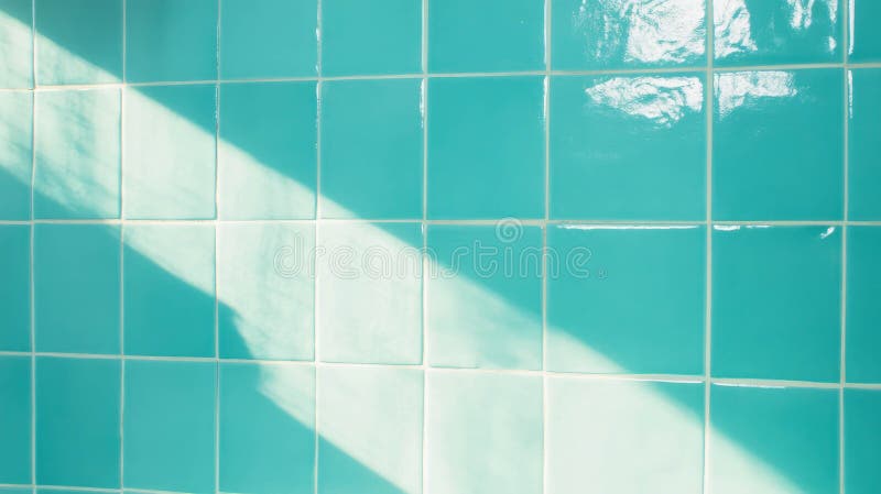 Teal Tile Wall Texture with White Grout for Interior Design and Decor ...