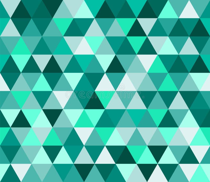 Teal Triangular Seamless Pattern. Geometric Vector Background ...