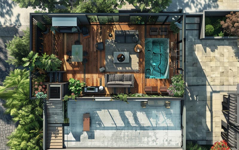 Teal Two-Floor Modern House in High Resolution -Generative Ai Stock ...