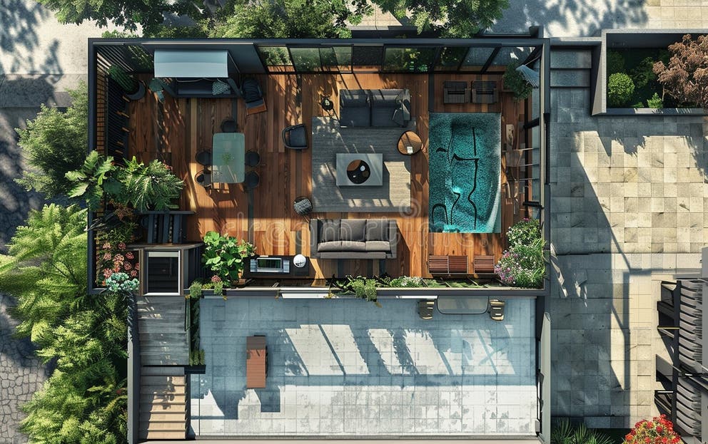 Teal Two-Floor Modern House in High Resolution -Generative Ai Stock ...