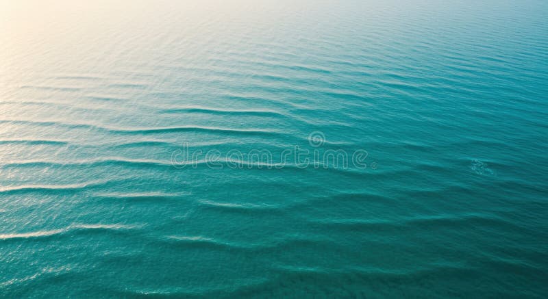 Teal Water Surface with Gentle Waves Stock Illustration - Illustration ...