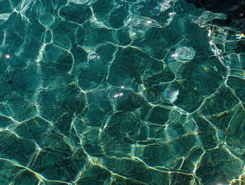 Teal Water Surface Reflecting Light Patterns Stock Photos - Free ...