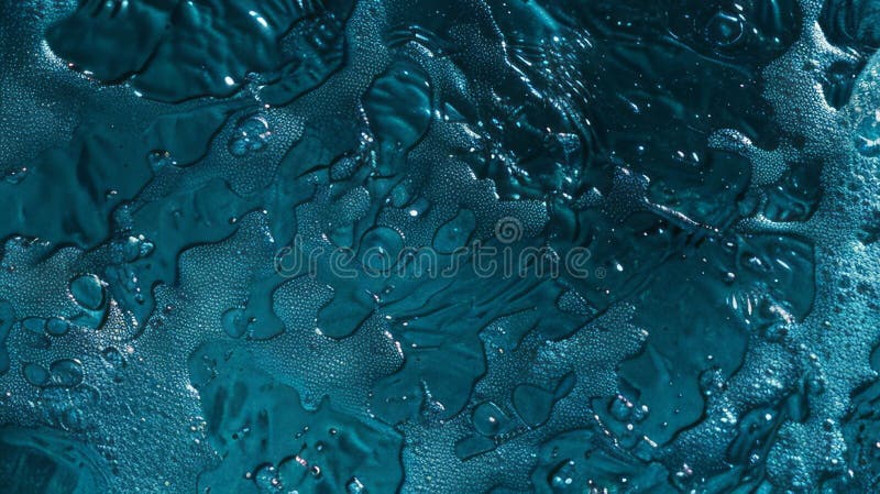 Teal Water Texture Background: Abstract Waves and Bubbles Stock ...
