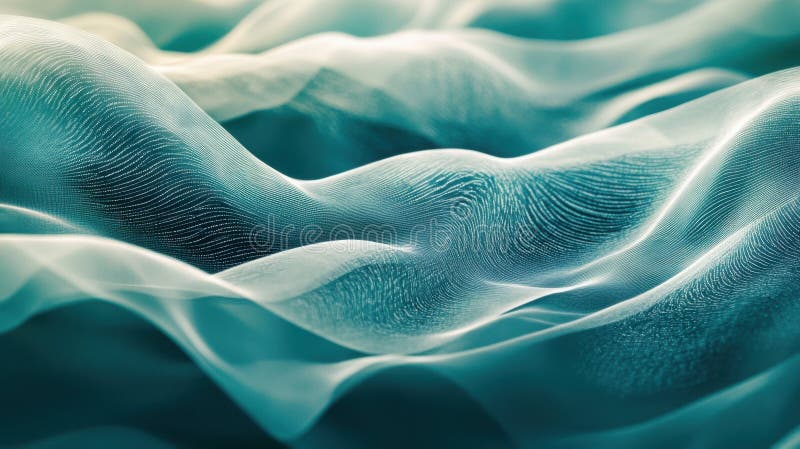 Teal Wave Abstract. AI Generated Stock Illustration - Illustration of ...