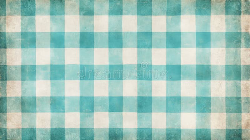 Teal and White Gingham Pattern Background Texture Stock Illustration - Illustration of cream ...