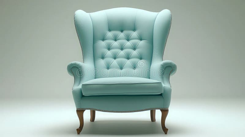 Teal Wingback Chair, Studio Shot, Interior Design Stock Photo - Image of seating, classic: 363274838