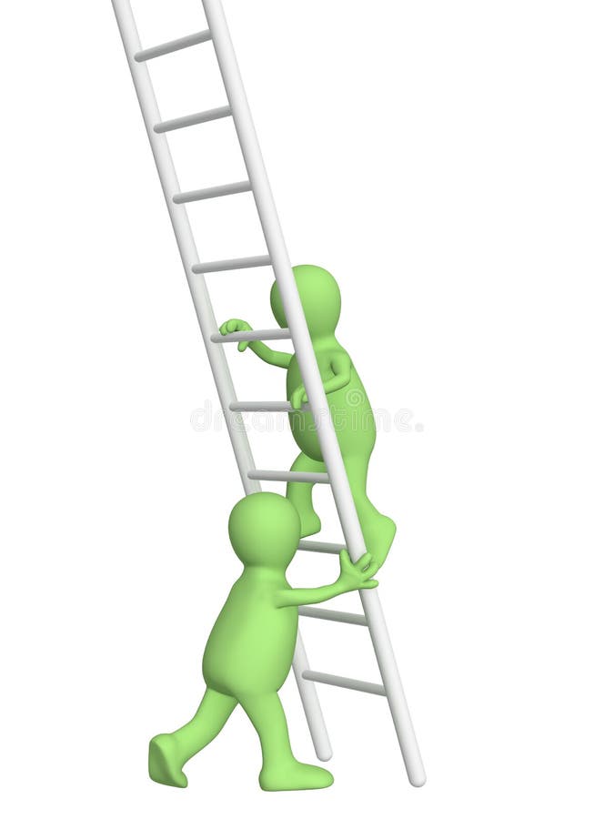 People Helping Join Up Ladder Stock Vector - Illustration of ladder ...