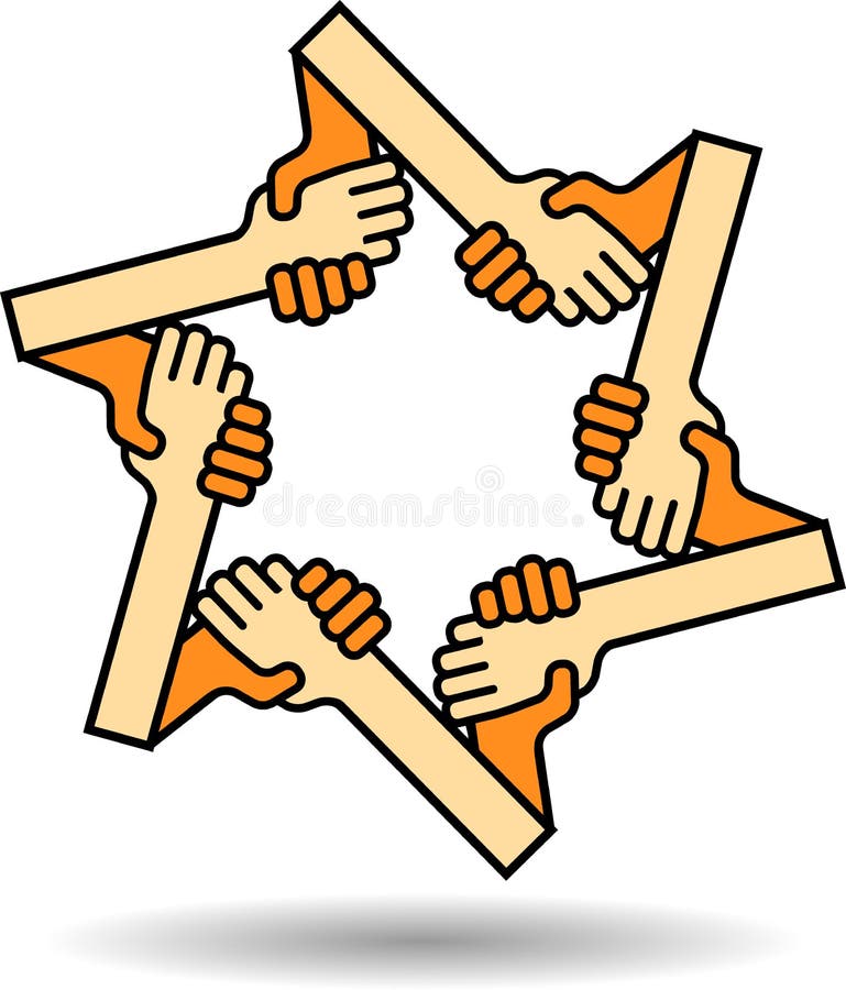 Handshake team stock vector. Illustration of blank, colorful - 39246477