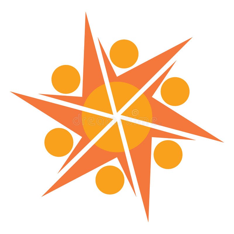 People gold star teamwork stock vector. Illustration of communication ...