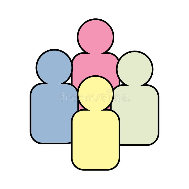 Team with Different Functions Stock Vector - Illustration of together ...