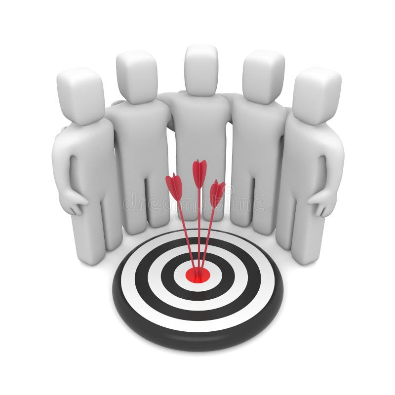 Team of 3d People. Successful Teams Stock Illustration - Illustration ...