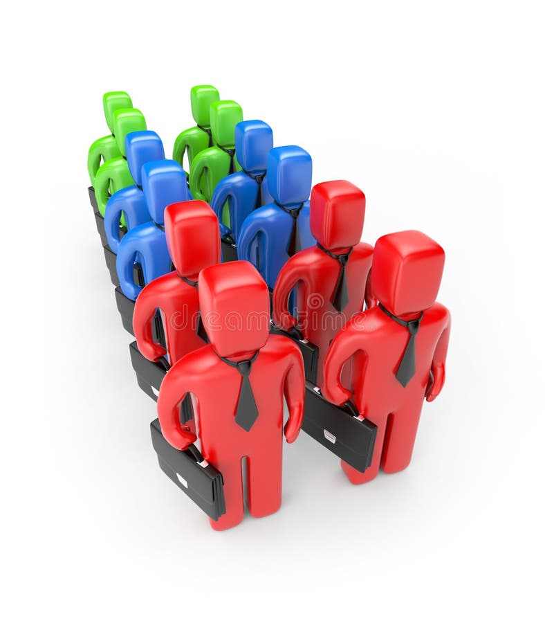 Two Opposing Teams on Cogwheels Stock Illustration - Illustration of ...