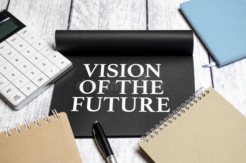 Team Acronym and Text Vision of the Future on Notepad and Calculator ...