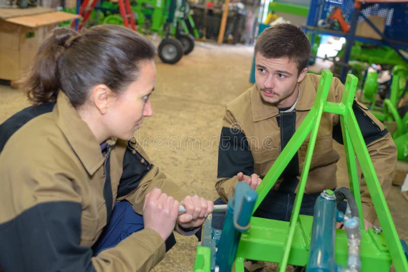 Team Agricultural Engineers at Work Stock Photo - Image of young ...