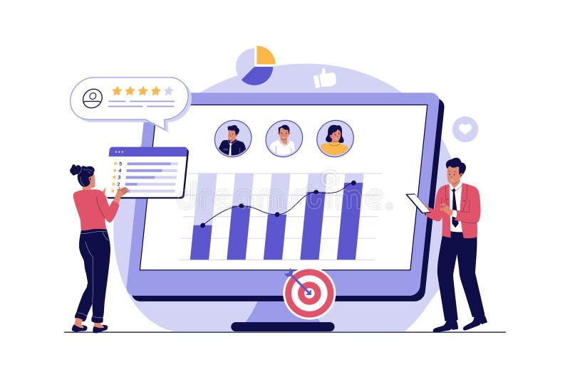 Team Analyzing User Feedback Stock Vector - Illustration of opinion ...