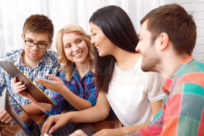 Team of App Developers Discussing the Project Stock Photo - Image of ...