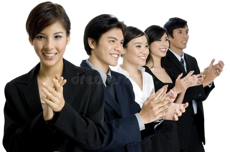 Team Applause stock image. Image of group, workforce, smiling - 1415693