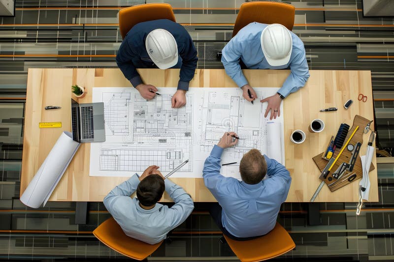 Team of Architects Collaboratively Designing Innovative Building ...