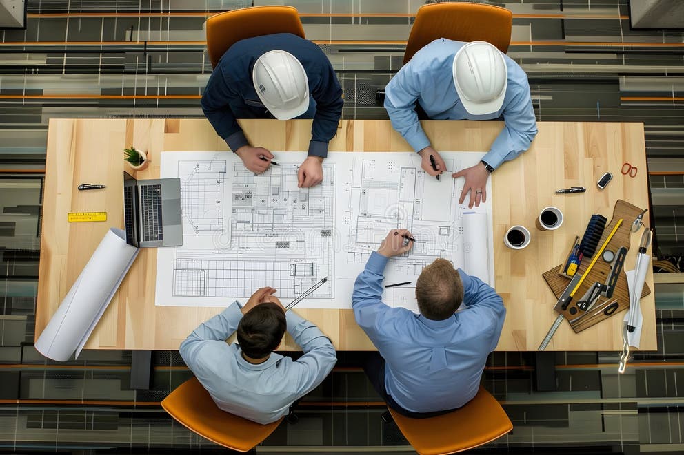 Team of Architects Collaboratively Designing Innovative Building ...