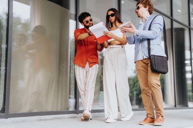 Team of Architects Discussing Sustainable Design and Project Planning ...