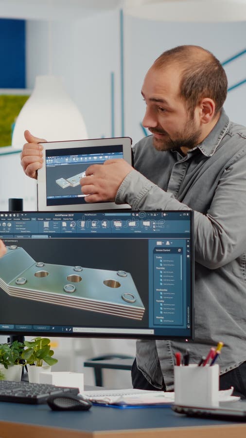 Team of Architects Analyzing Architectural Building Prototype ...