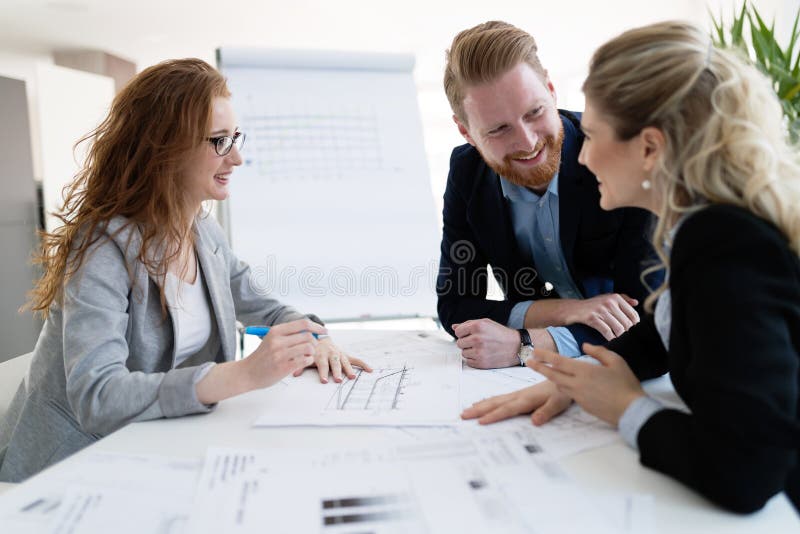 Team of Architects Working Together on Project Stock Photo - Image of ...