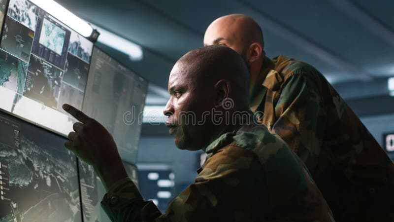 Team of Army Telecommunications Operators Using Radio and Satellite ...