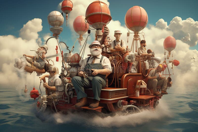 Team of Artists and Creatives Commemorating Stock Illustration ...