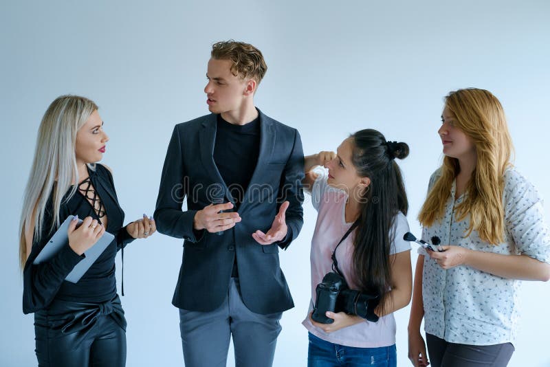 Team Backstage Ideas Discussion Brainstorm Concept Stock Photo - Image ...