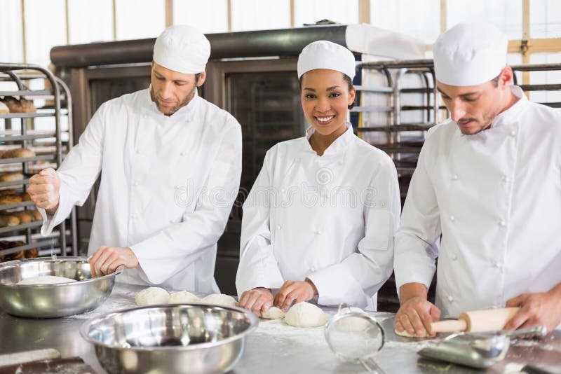 Team of Bakers Working Together Stock Image - Image of business, chef ...