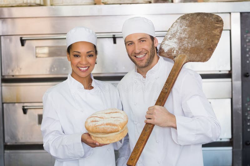 Team of Bakers Smiling at Camera Stock Photo - Image of commercial ...