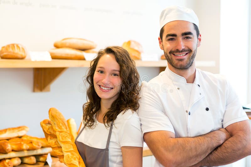 Team of Bakers Working at the Bakery Stock Photo - Image of women, food ...