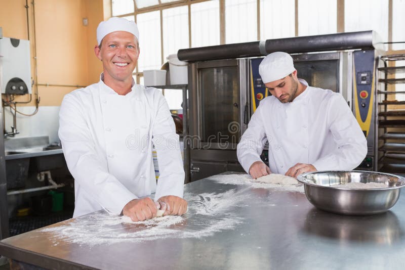 Team of Bakers Working Together Stock Photo - Image of kneading, building: 49245456