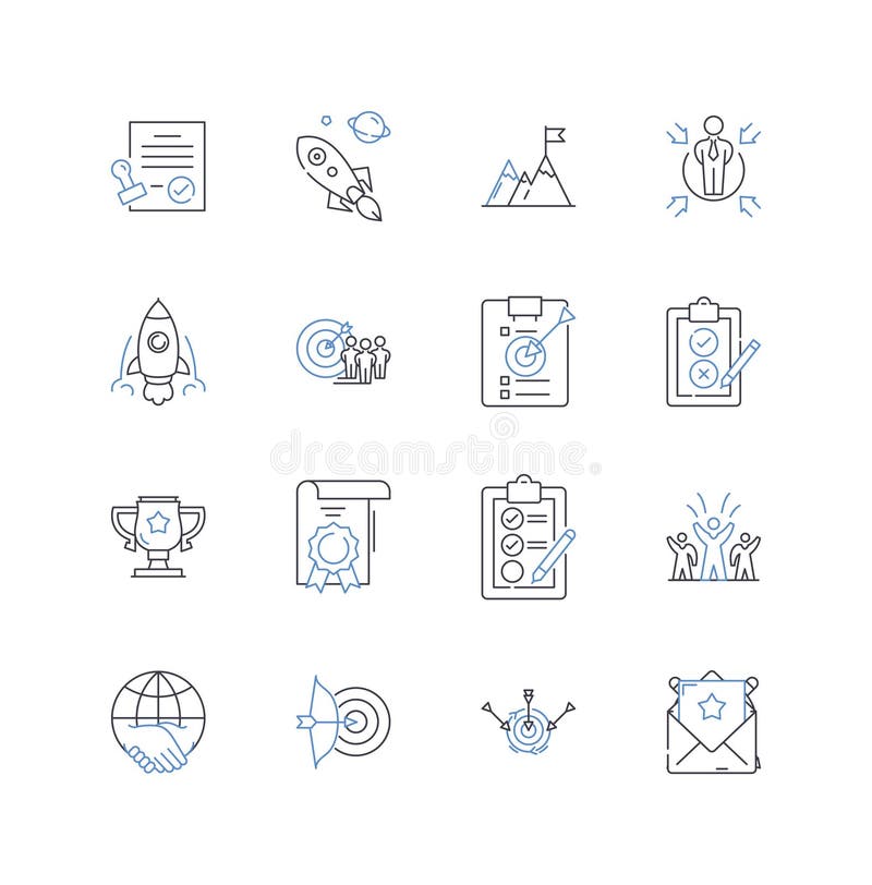 Team-based Governance Line Icons Collection. Collaboration, Decision ...