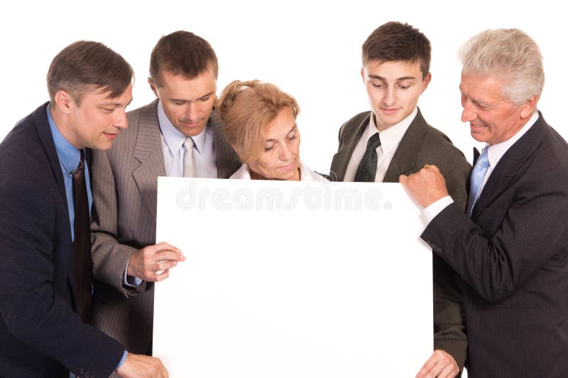 Team with board stock photo. Image of caucasian, office - 21686700
