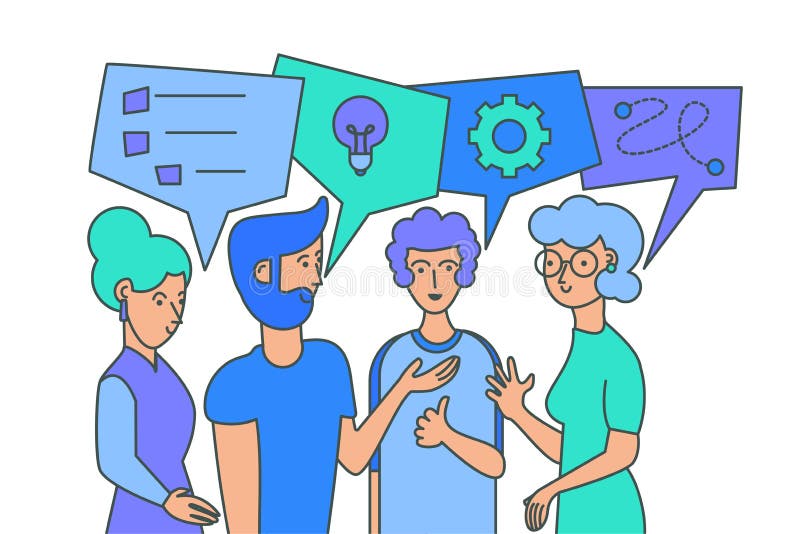 Team Brainstorm, Idea Generation Stock Illustration - Illustration of ...