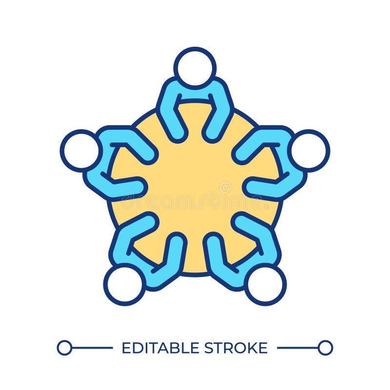 Team Brainstorm RGB Color Icon Stock Vector - Illustration of ...