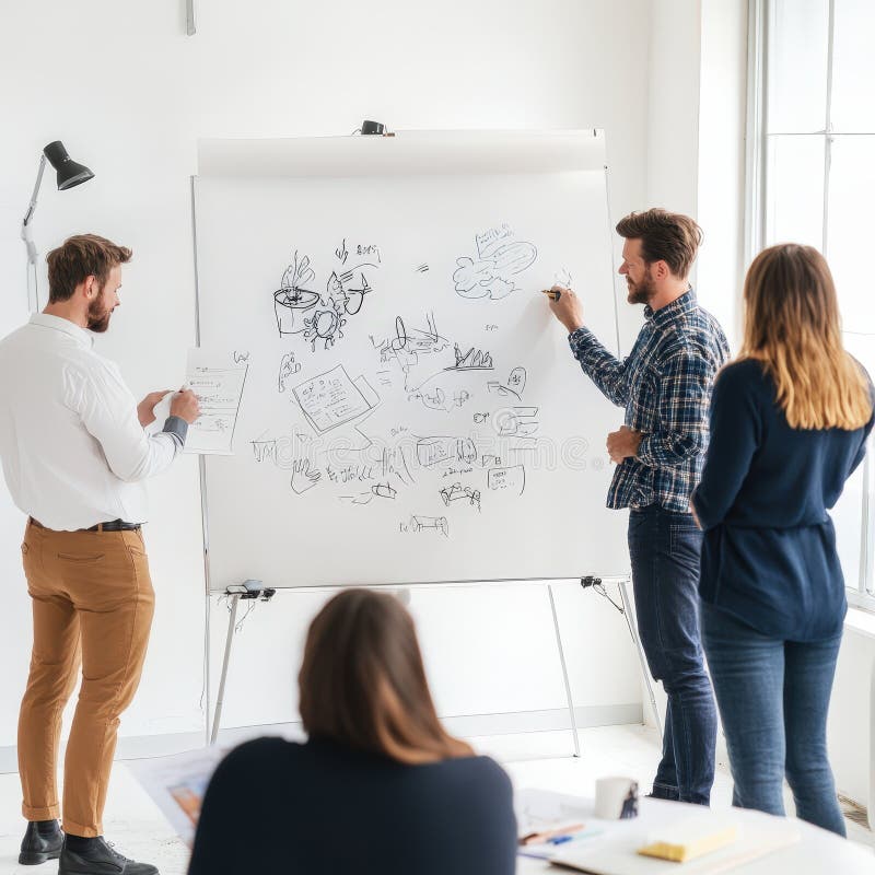 Team Brainstorming Business Strategy Ideas Stock Image - Image of ...