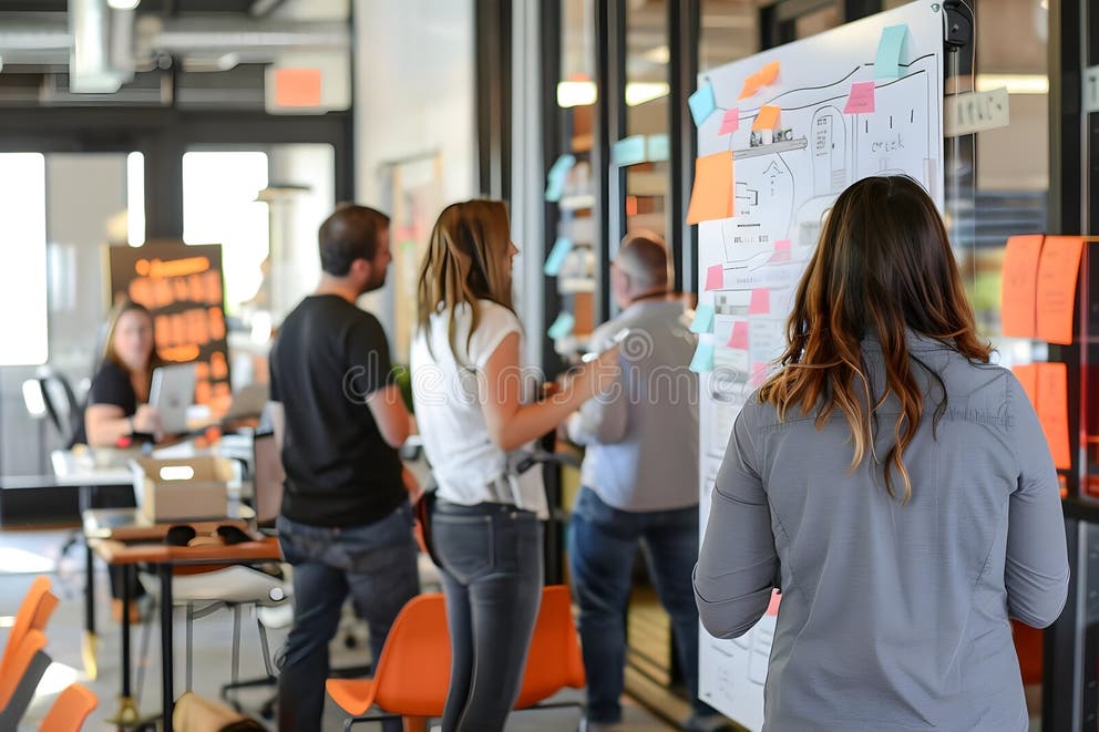 Team Brainstorming Session, Collaborative Problem Solving and Innovative Idea Generation with ...