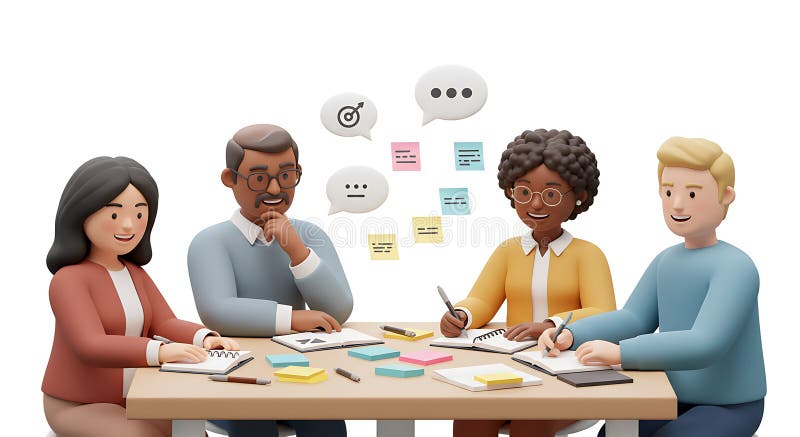 Team Brainstorming Session stock illustration. Illustration of ...