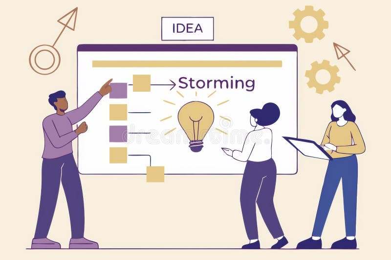 Team Brainstorming Session Generating Innovative Ideas Stock ...